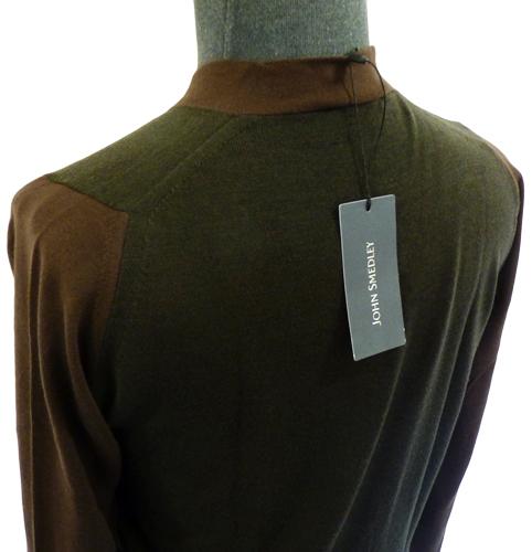 50% off! JOHN SMEDLEY 'FITZROY' RETRO MOD FAUX CARDIGAN JUMPER (Bit