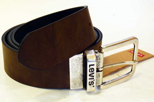 50% off! LEVI'S® MENS RETRO INDIE MOD REVERSIBLE LEATHER BELT (Black/