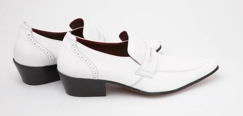 DELICIOUS JUNCTION Marquee | Retro Mod White Winklepicker Loafer Shoes