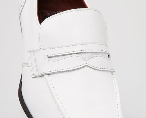 DELICIOUS JUNCTION Marquee | Retro Mod White Winklepicker Loafer Shoes