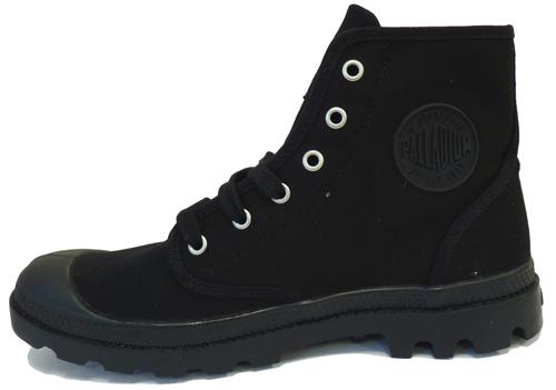 PAMPA HI - RETRO WOMENS HI TOP TRAINERS BY PALLADIUM (Black) Unique