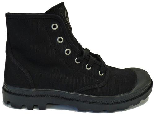 PAMPA HI - RETRO WOMENS HI TOP TRAINERS BY PALLADIUM (Black) Unique