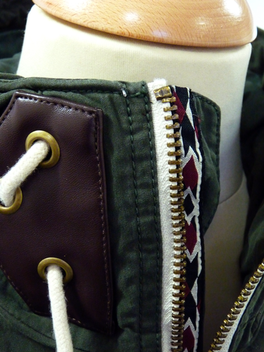 FLY53 Rushen Retro Indie Mod Light Casual Fishtail Parka Jacket